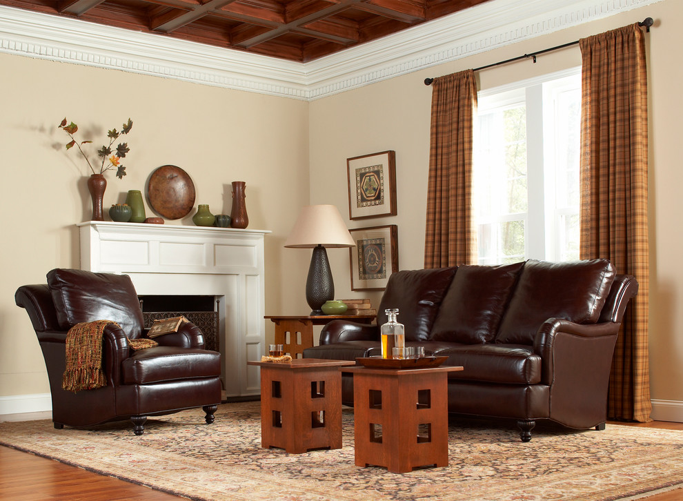 Stickley Leather Collection - Traditional - Living Room - New York - by ...