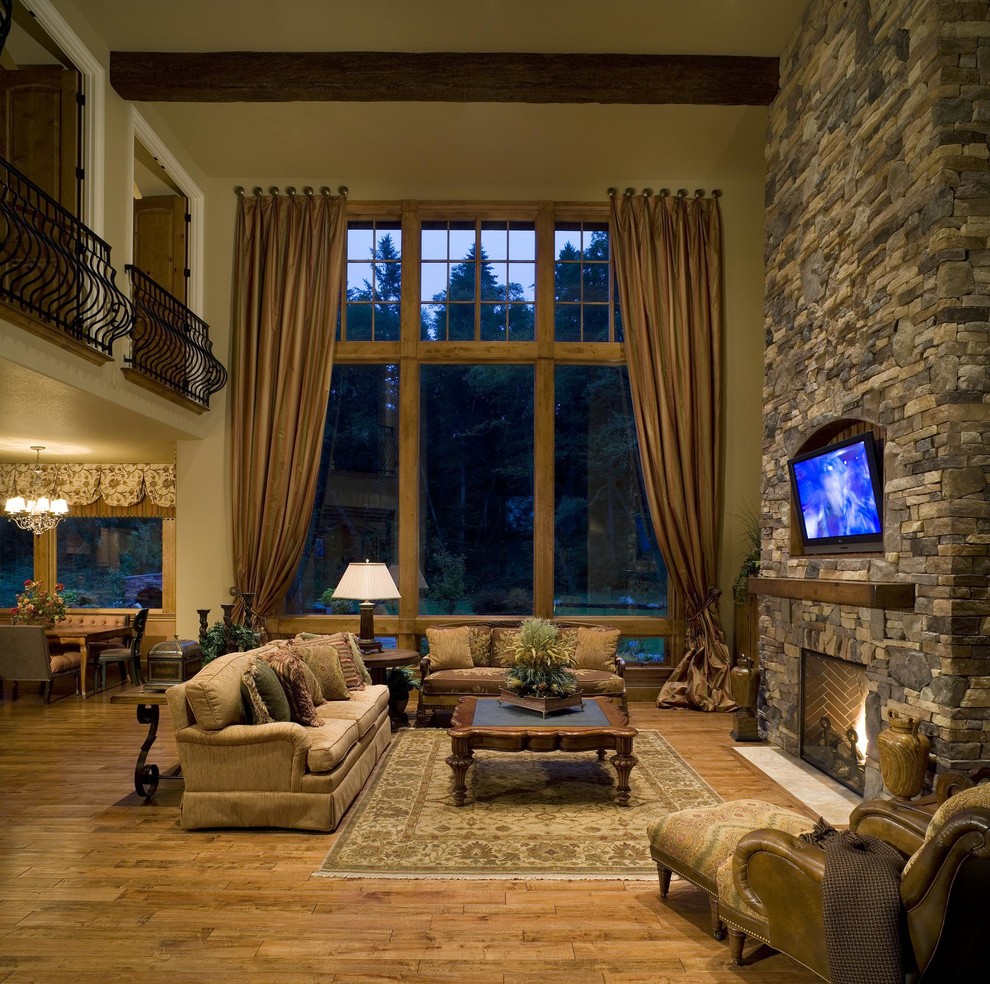 Stone Living Room Wall - Living Room - San Diego - by Eldorado Stone ...