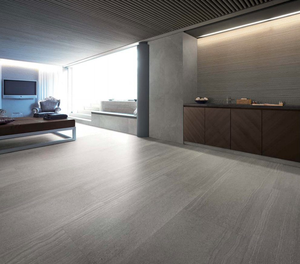 Stone Project Porcelain Tile - Living Room - Seattle - by Architectural ...