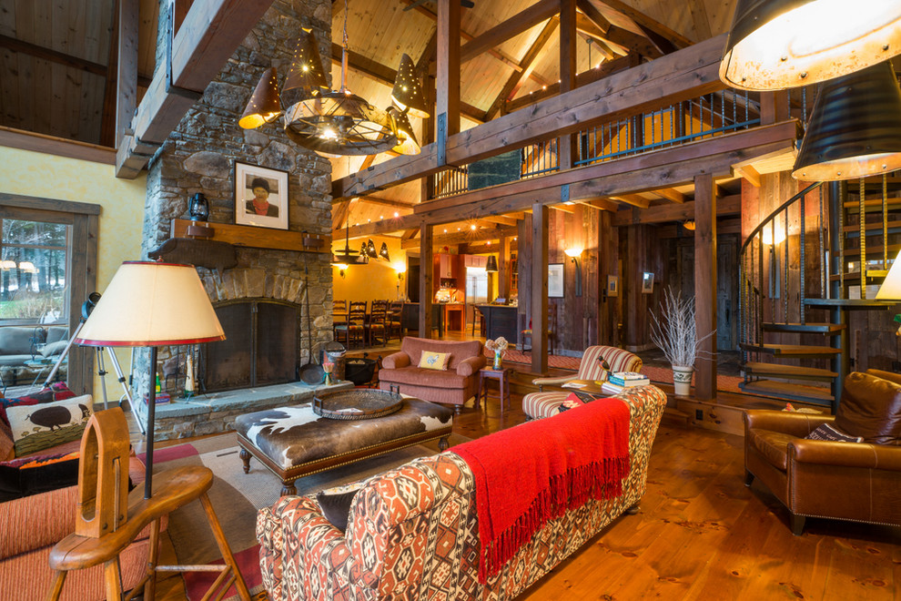 Stowe, Vermont New Home Build - Rustic - Living Room - Burlington - by ...