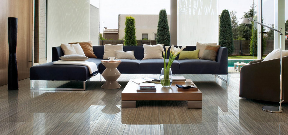 Streamline Porcelain Tile - Living Room - Seattle - by Architectural ...