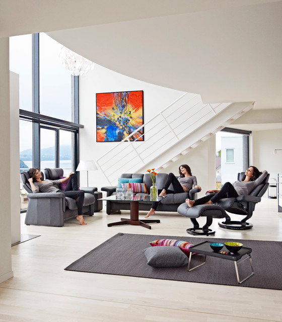 Stressless Legend Sofa Grey - Contemporary - Living Room - Other | Houzz UK