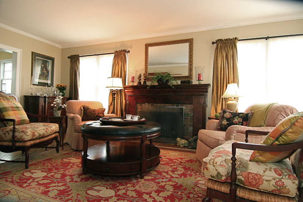 Suburban Living Room - Traditional - Living Room - New York - by Diana ...