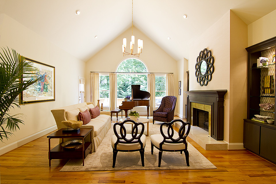 Suburban Living Room Makeover - Contemporary - Living Room - Atlanta ...