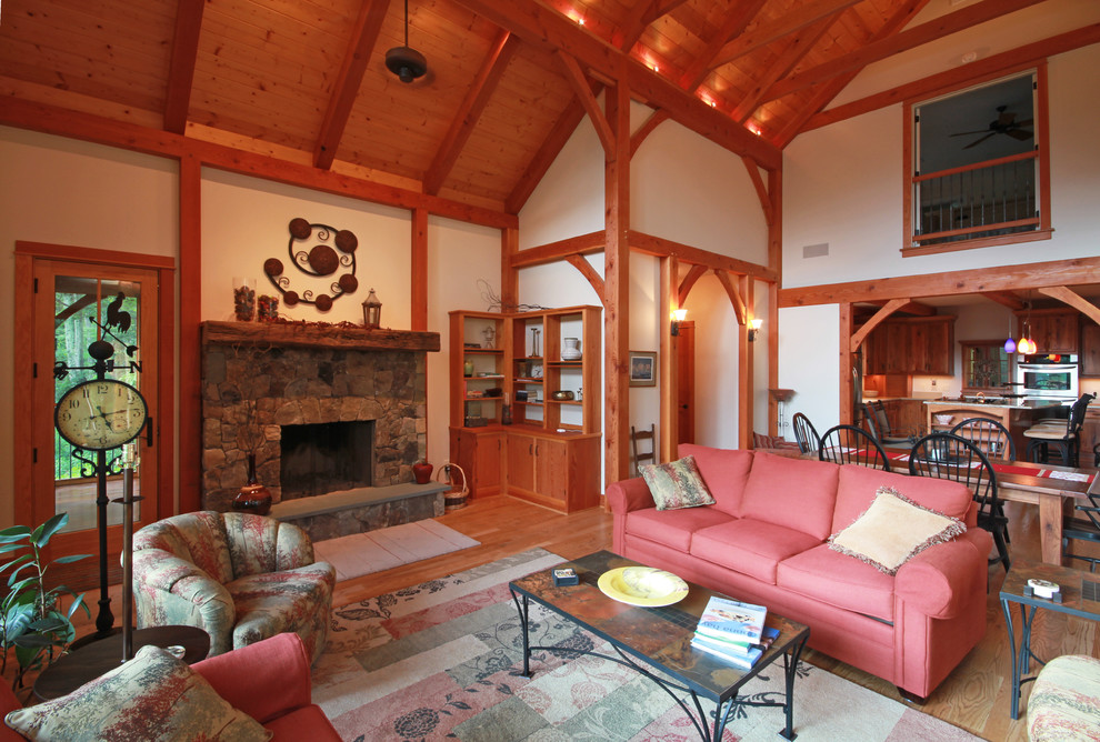 Sugar Hollow Rustic Timber Frame - Montagne - Salon - Richmond - par ...
