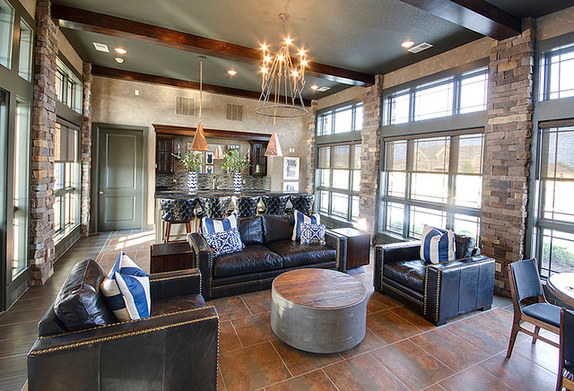 Summerwood Clubhouse - Rustic - Living Room - Kansas City - by Nest ...