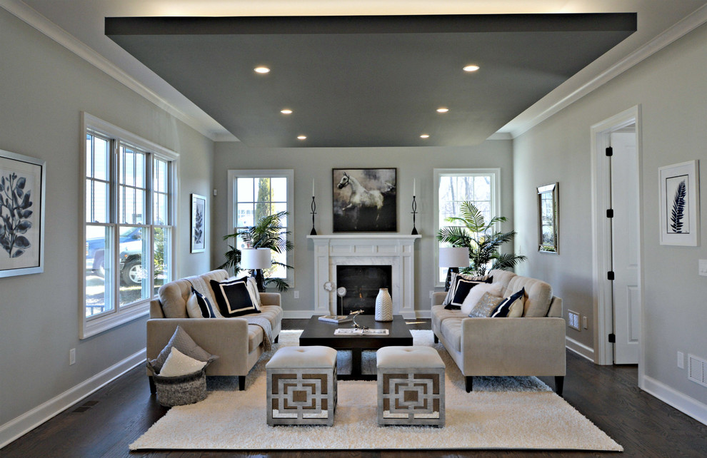 Summit Custom Home - Transitional - Living Room - New York - by ...