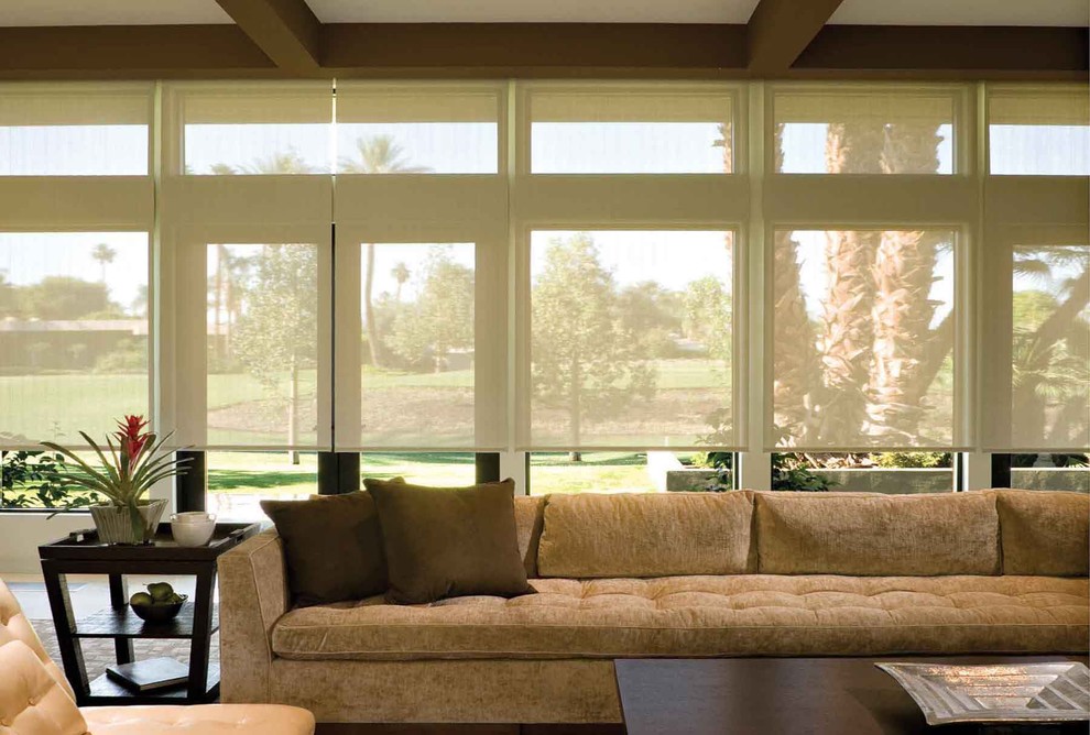 Sunscreens - Modern - Living Room - Orange County - by Solar Shading ...