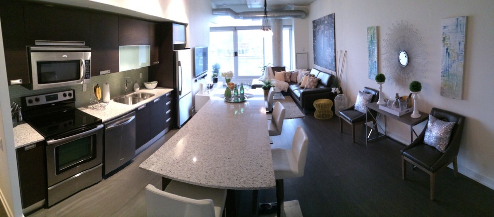 Swanky King West Condo - Modern - Living Room - Toronto - by Opulence ...