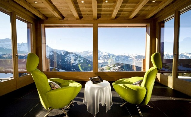 Houzz Tour: A Colourful Alpine Chalet With Incredible Mountain Views ...