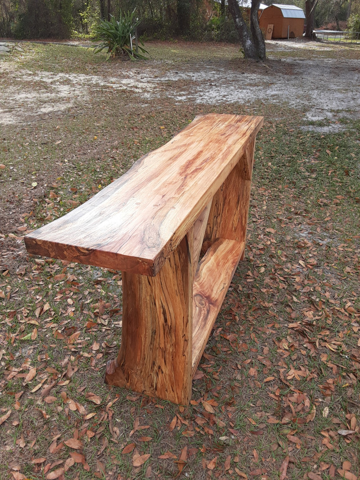 Sycamore Live Edge Console Table - Rustikal - Wohnbereich - Miami - von River Wood Revival | Houzz