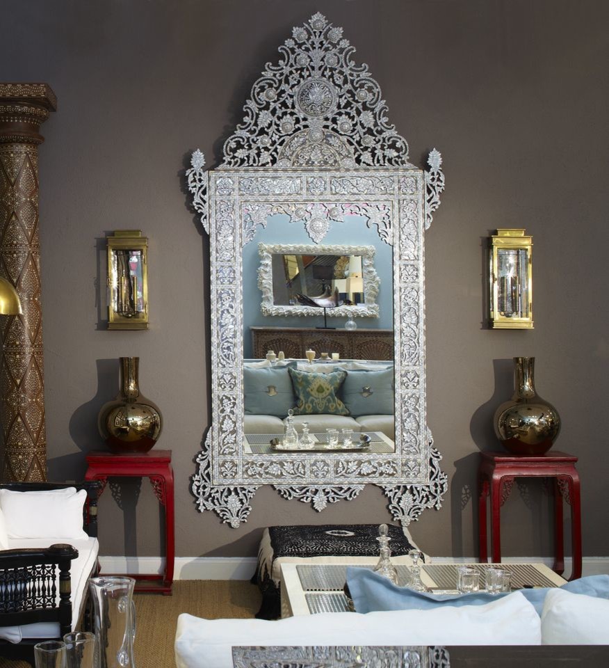 Syrian Moroccan Mirror - Mediterranean - Living Room - Miami - by Jalan ...