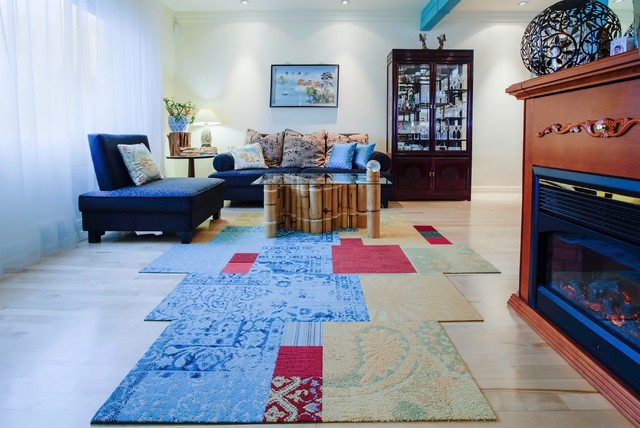 Tailored Floor Carpet Tiles - Contemporary - Living Room - Montreal ...