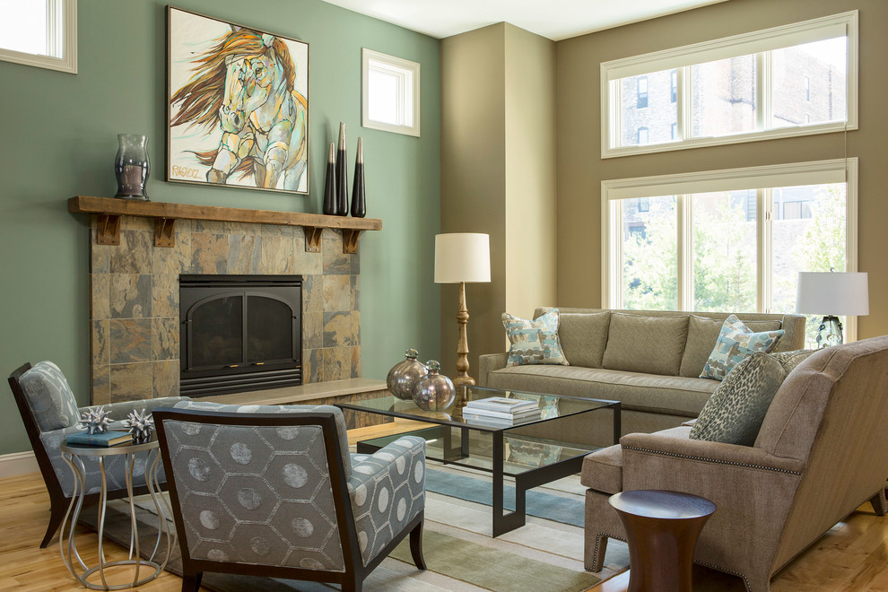 Tailored Modern Townhome - Traditional - Living Room - Minneapolis - by ...