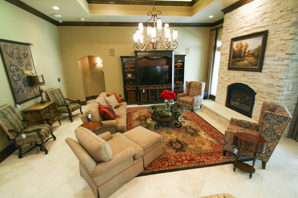 The Ashby Manor - Traditional - Living Room - Houston - by Ideo ...
