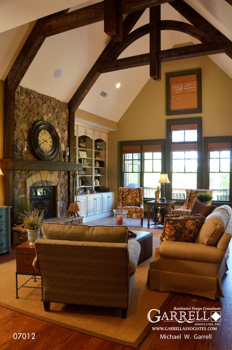 The Big Mountain Lodge House Plan 07012, Grand Room - Arts & Crafts ...