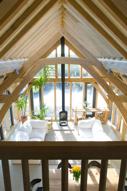 The Carpenter Oak Show Barn - Traditional - Living Room - Devon - by ...