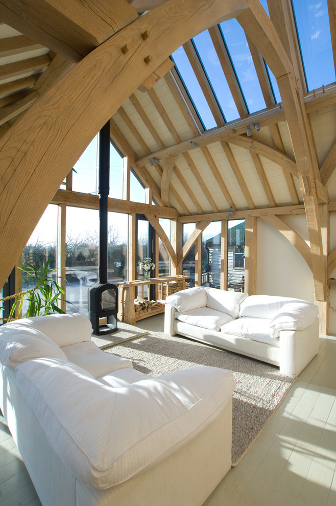 The Carpenter Oak Show Barn - Traditional - Living Room - Devon - by ...