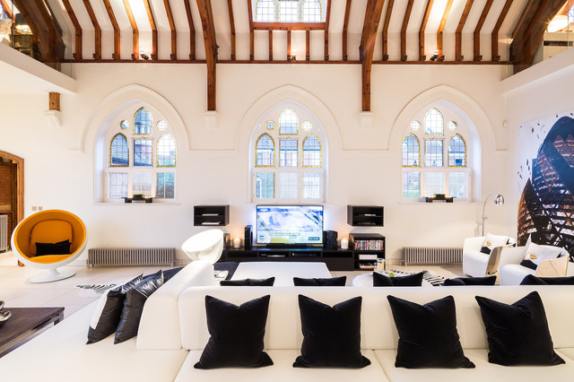 The Church Conversion - Contemporary - Living Room - London - by Gianna ...