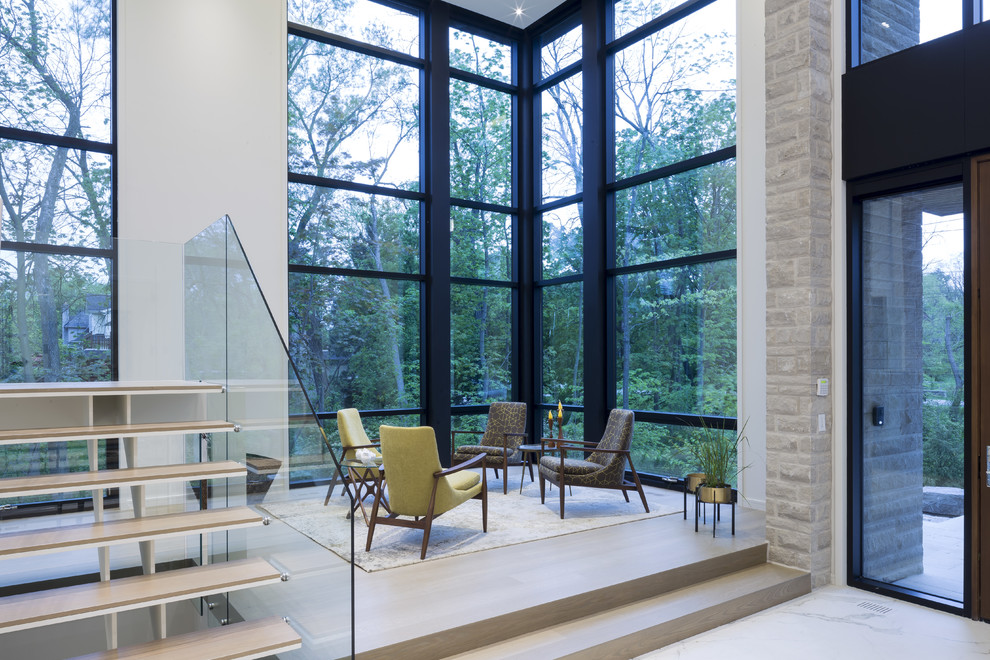 The Glass Corner - Contemporary - Living Room - Toronto - by David ...
