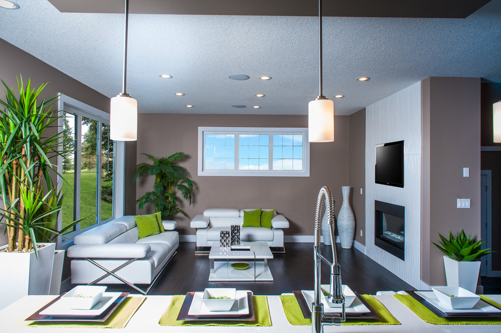 The Makayla Greatroom - Contemporary - Living Room - Edmonton - by ...