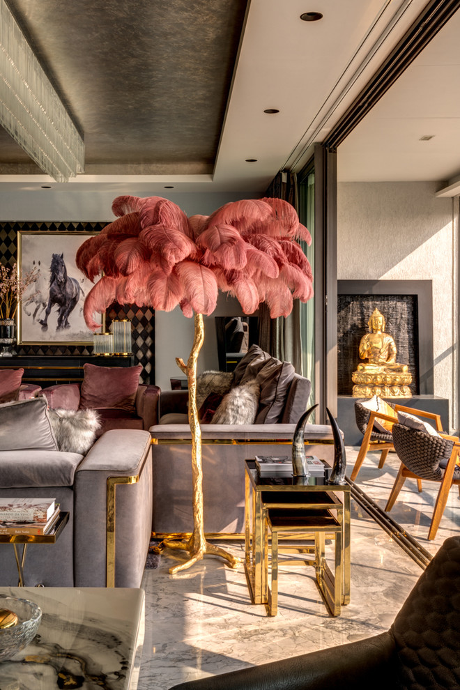 The Midas Touch - Contemporary - Living Room - Mumbai - by ZERO9 | Houzz