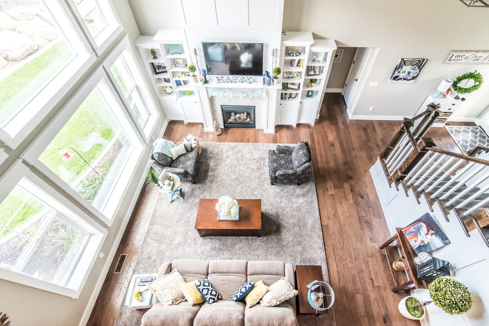 The Remington- Living Room View From Loft - Craftsman - Living Room ...