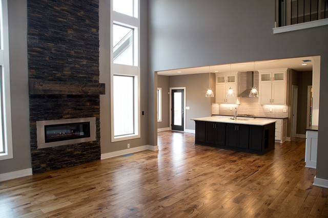 The Smithville 1.5 Story Modern/Rustic - Living Room - Kansas City - by ...