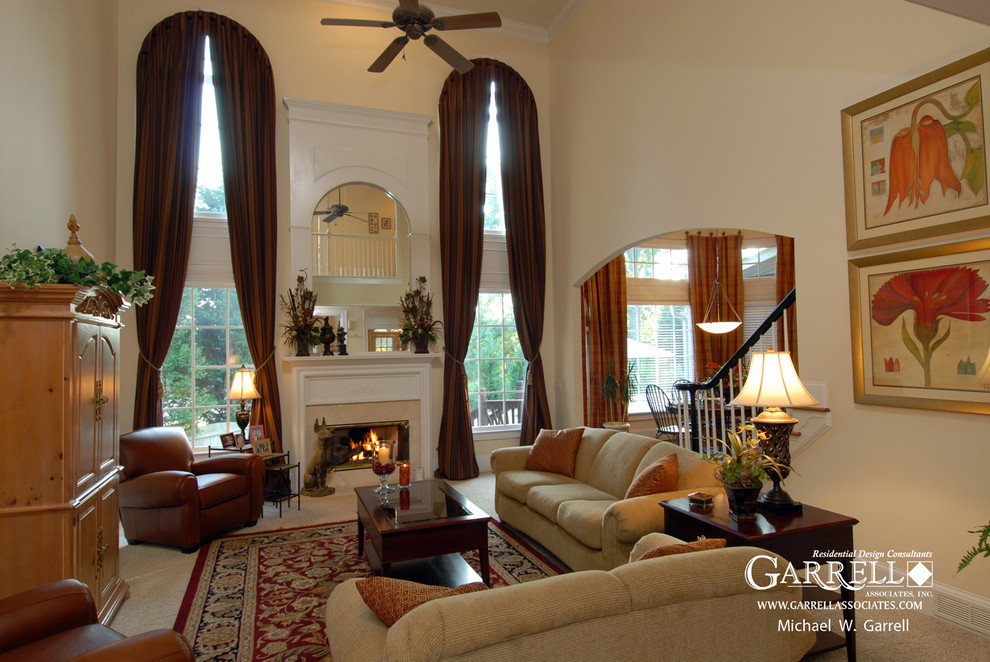 The St. Victor House Plan 11045, Grand Room - Traditional - Living Room ...