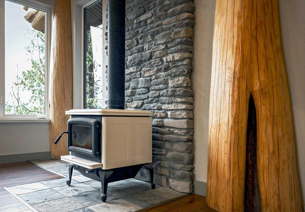 The Sunset Terrace Post & Beam Design - Modern - Living Room ...