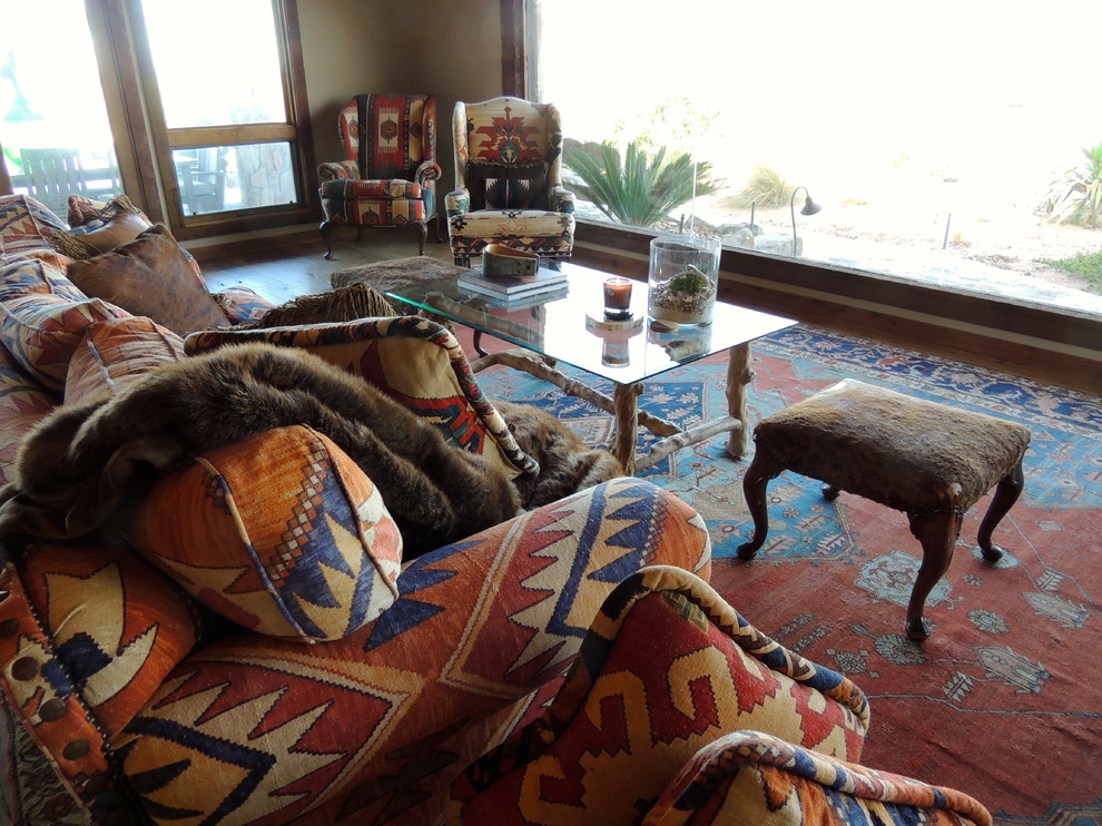 The Texas Oil Ranch - Rustic - Living Room - Austin - by Trent Hultgren ...