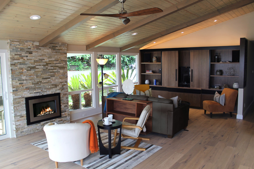 The Transitional Mid-Century Home - Transitional - Living Room - Los ...