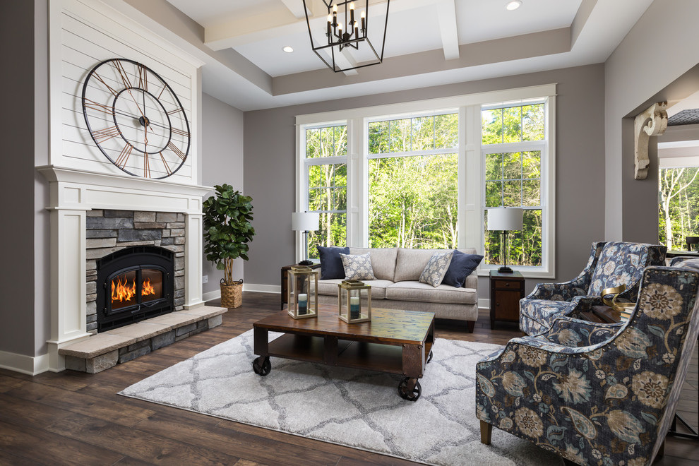 The Tristan - Modern Day Farmhouse - Kitchen - Farmhouse - Living Room ...