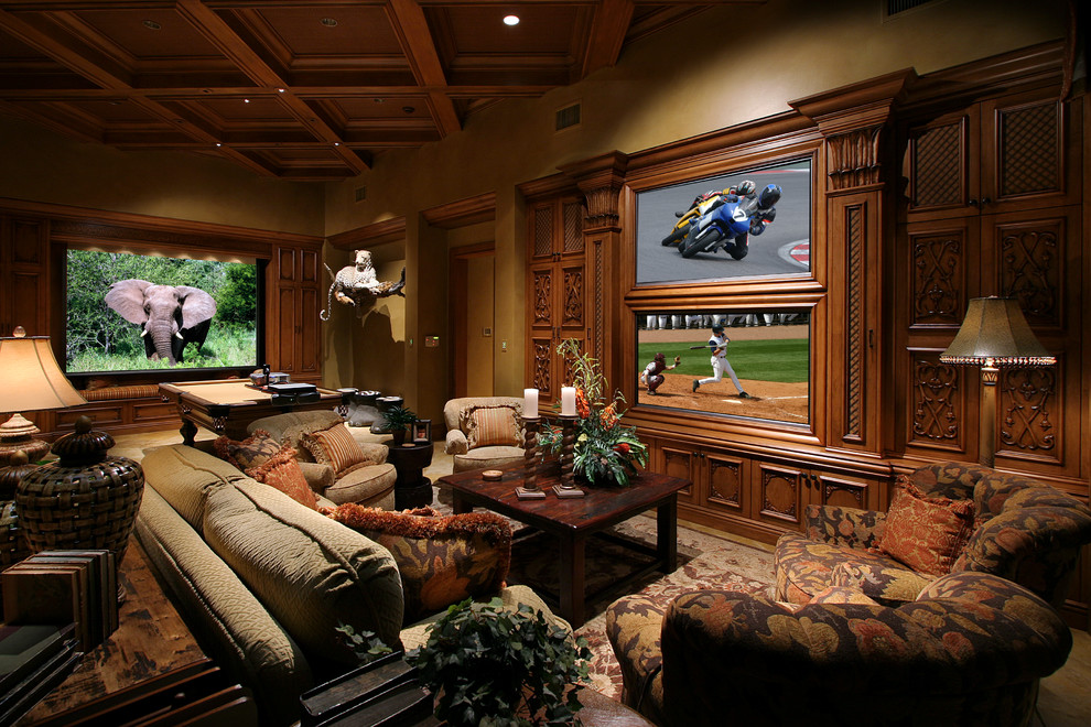 Theater Spaces - Traditional - Living Room - Miami - by AVL Pro, Inc ...