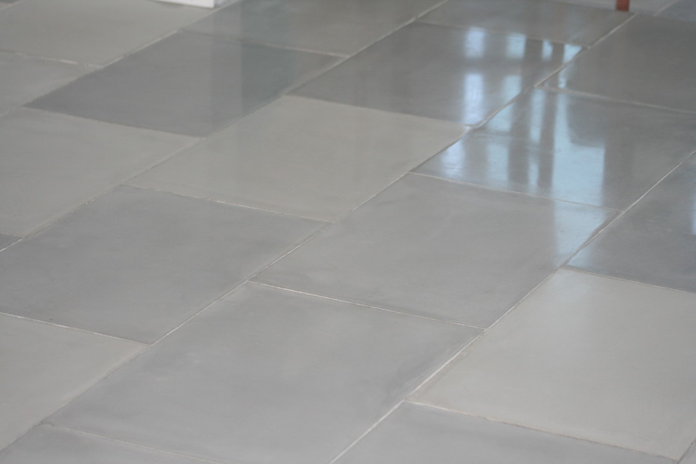 Tile floor BUT tiles are handmade from CONCRETE! - Modern - Living Room ...