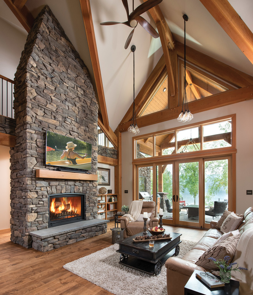 Timber Filled Vaulted Ceilings - Rustic - Living Room - Other - by ...