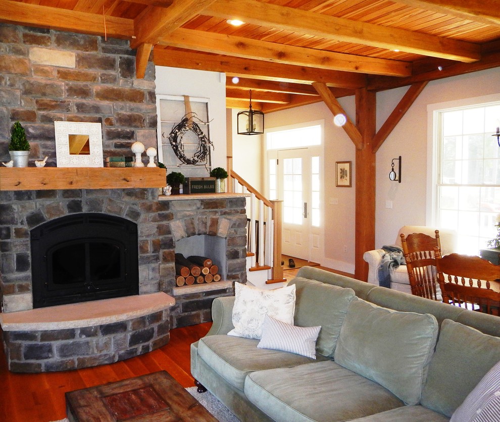 Timber Frame Beamed Ceilings - Montagne - Salon - Nashville - par ...