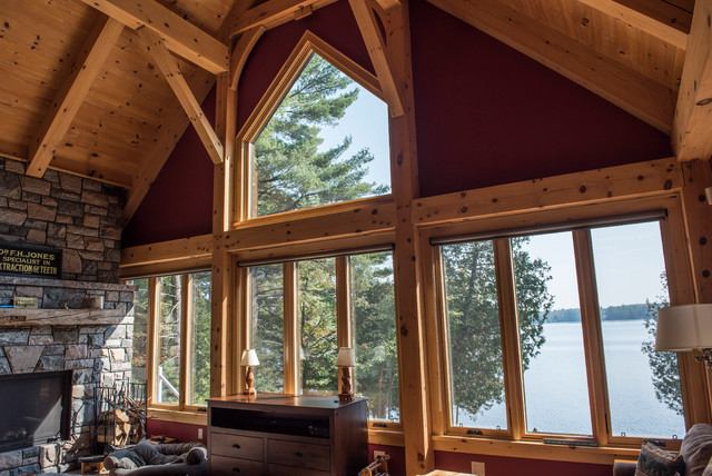 Timber Frame Cottage - Muskoka, ON - Rustic - Living Room - Toronto ...