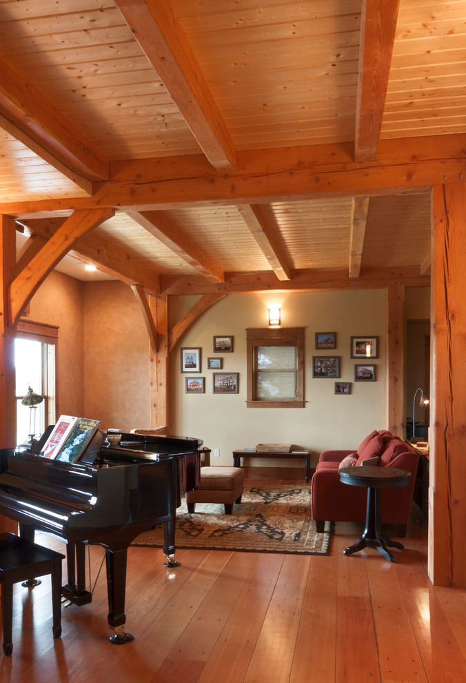 Timber Frame Farmhouse - Farmhouse - Living Room - Other - by Studio 4 ...