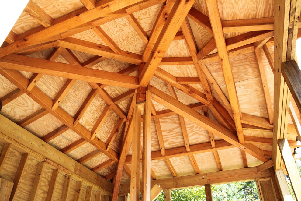 Timber frame for a teahouse - Rustic - Living Room - DC Metro - by ...
