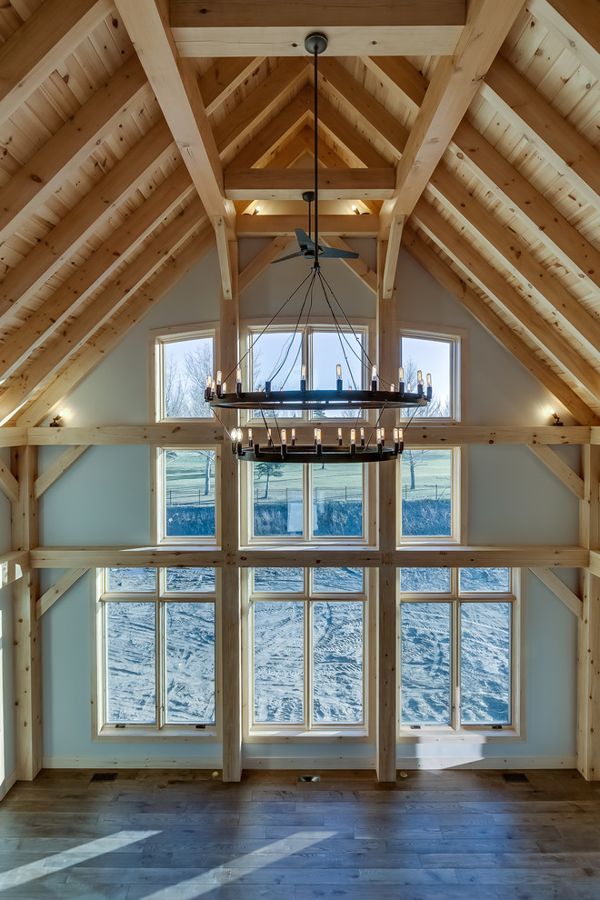 Timber Frame Home - Traditional - Living Room - Other - by D&S Homes ...