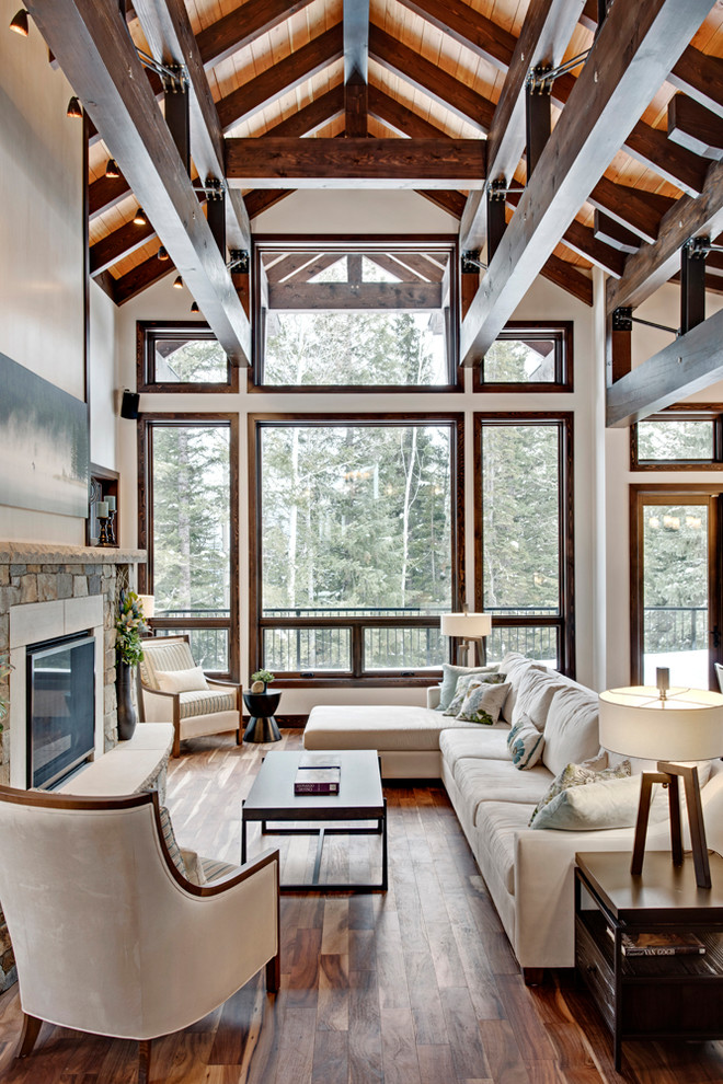 Timber frame interior spaces - Living Room - Other - by Canadian ...