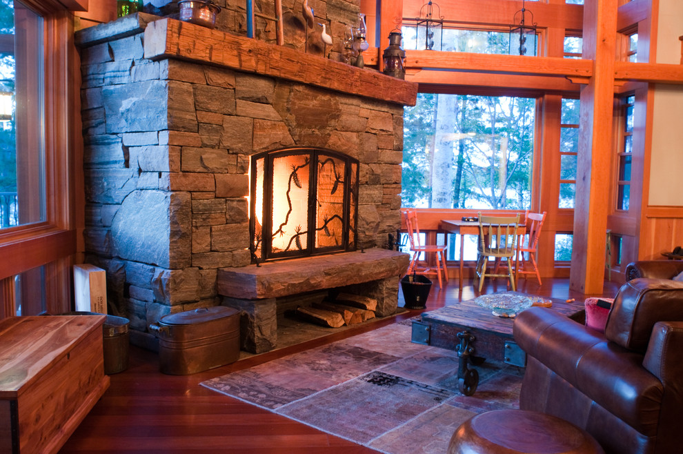 Timber Frame Lake house nestled amongst the pines of Northern Ontario ...