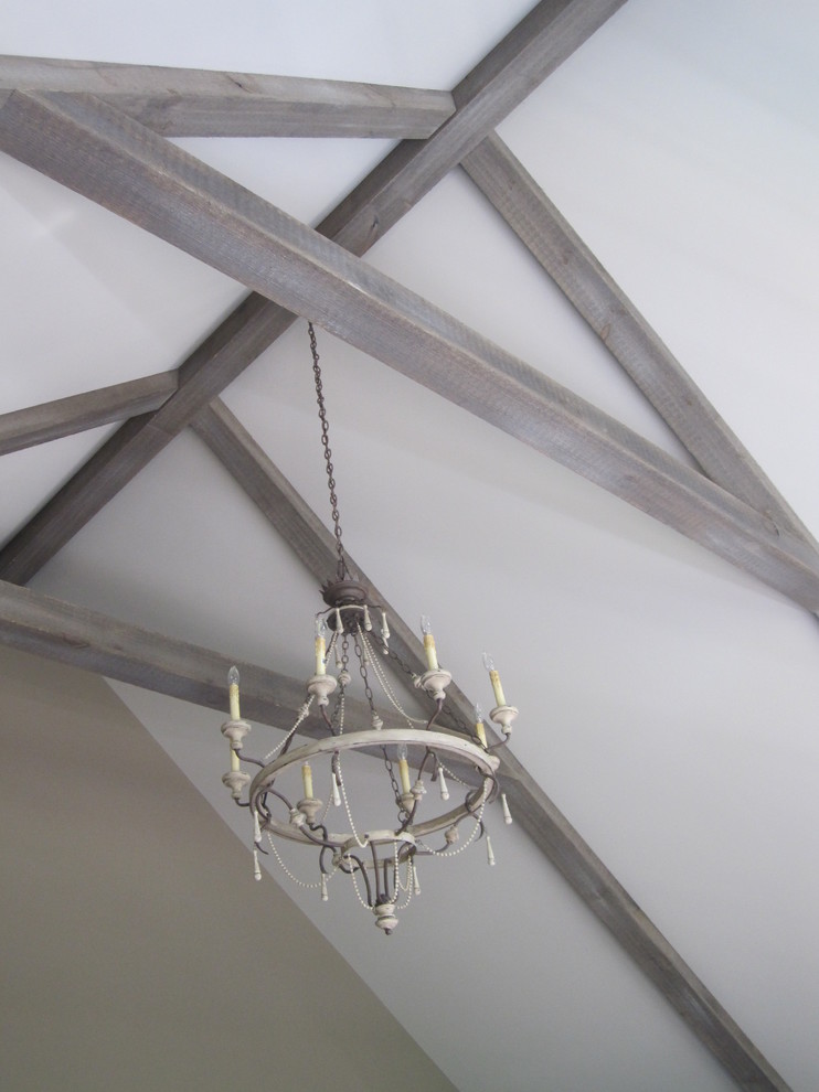 Timber frame "look alike" - Eclectic - Living Room - Philadelphia | Houzz