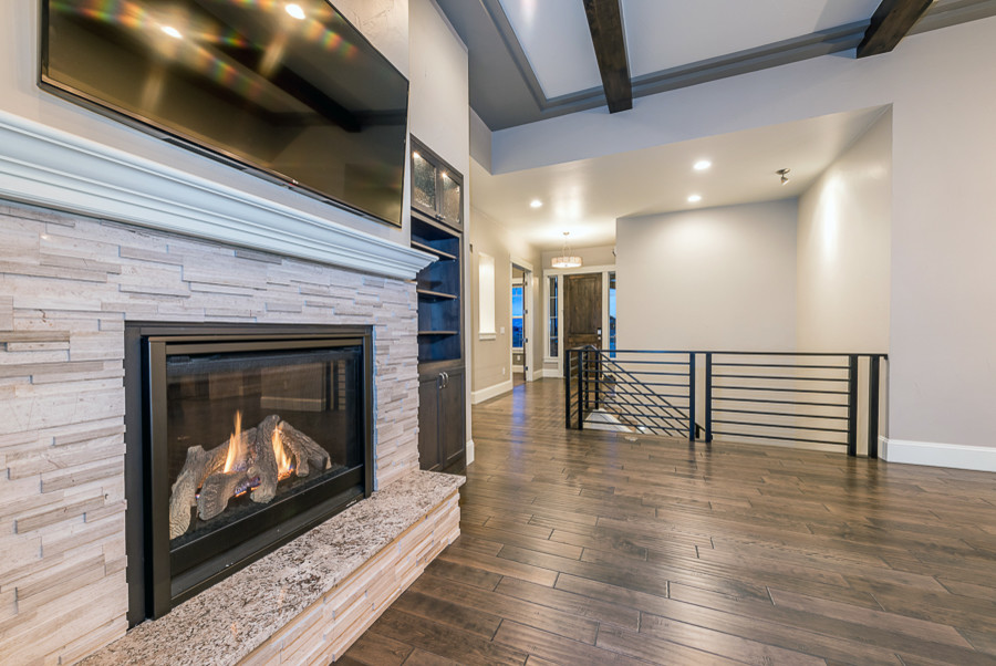 Timber Frame Ranch - Salon - Denver - par NoCO Custom Homes | Houzz