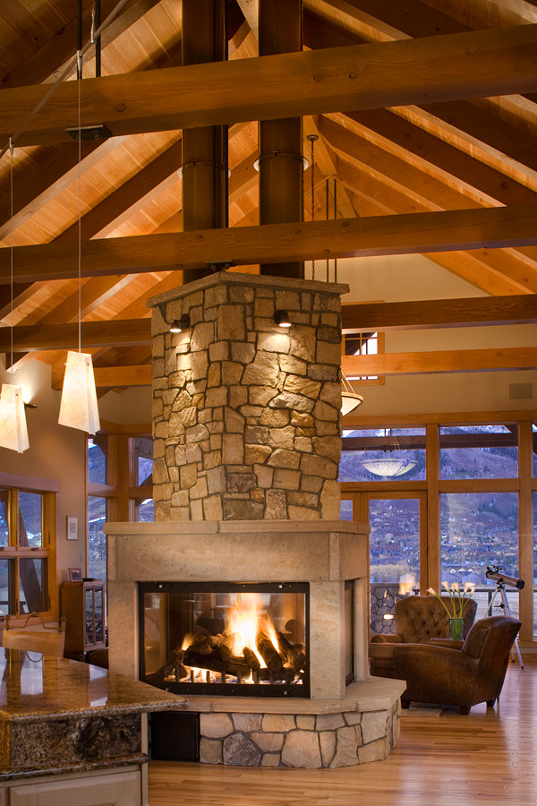 Timber Traditional - Rustic - Living Room - Denver - by Gerber Berend ...