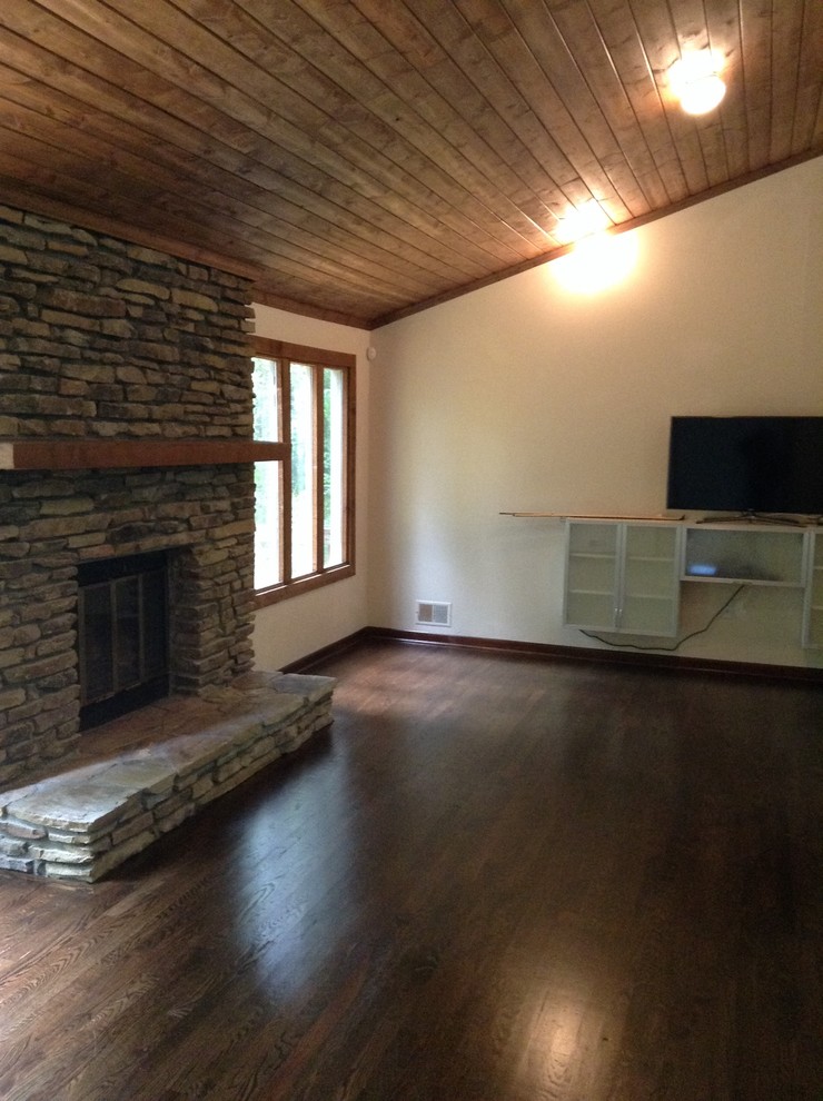 Tongue and Groove Ceiling - Rustic - Living Room - Atlanta - by ...