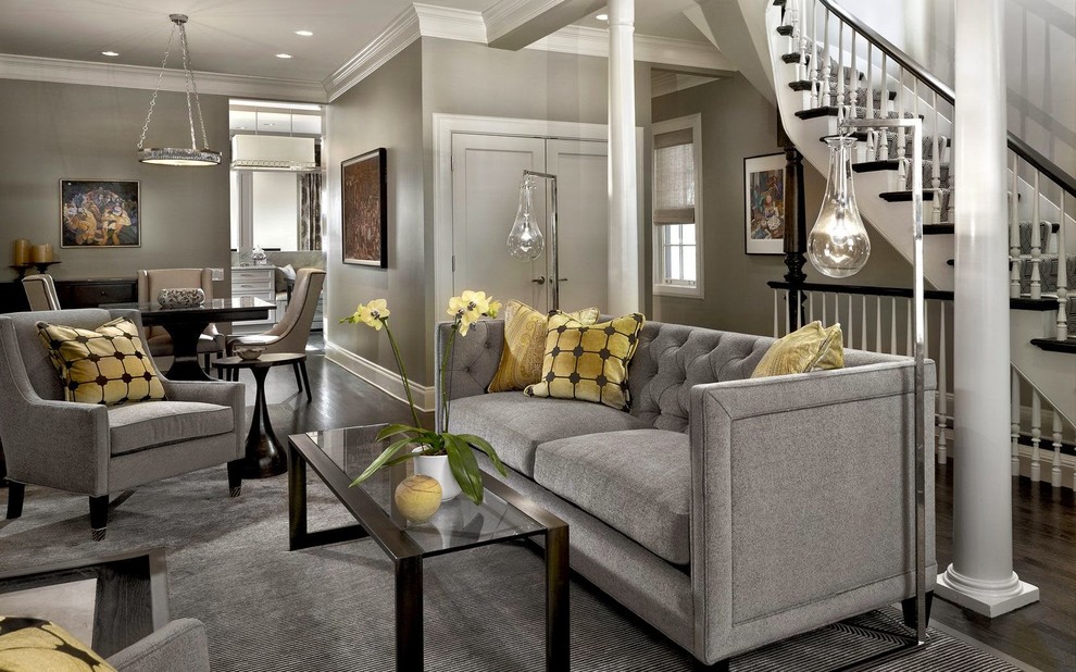 Townhouse Living Room - Contemporary - Living Room - Houston - by ...