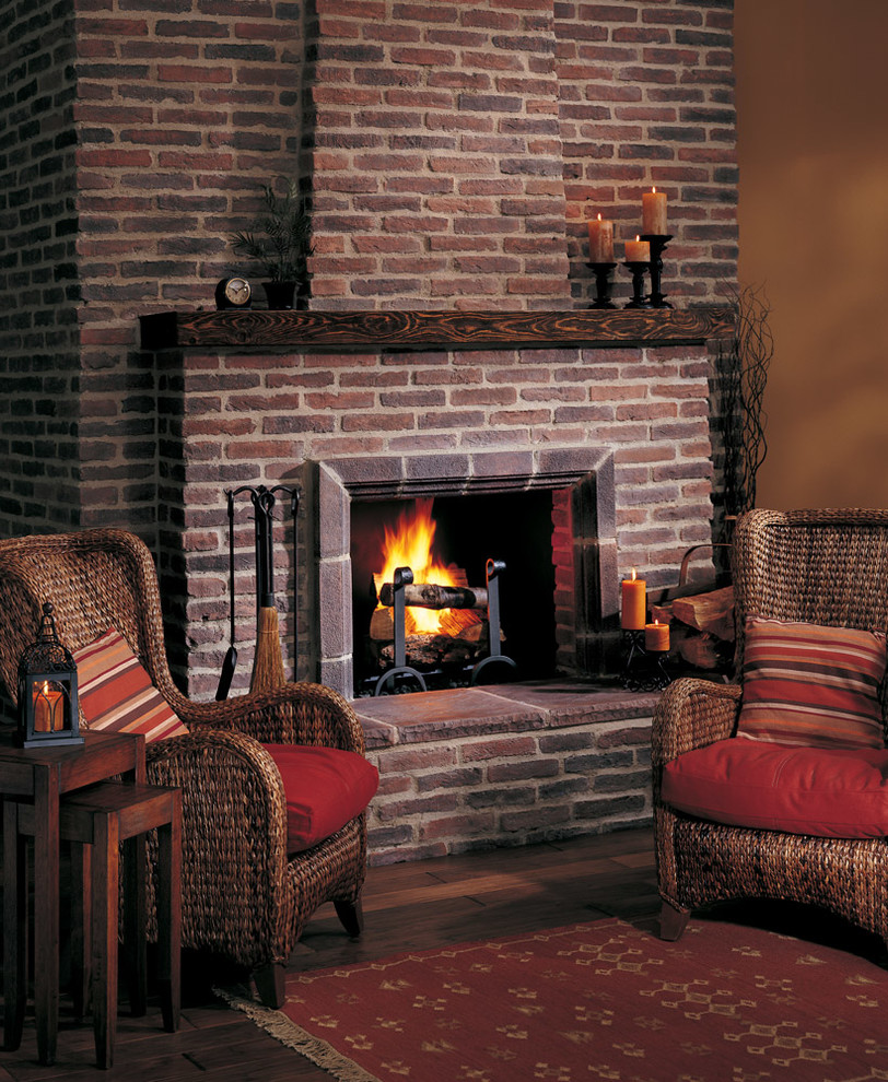 Traditional Brick Fireplace - Traditional - Living Room - San Diego ...