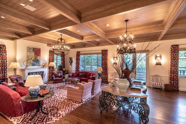Victorian Living Room with Red Accents - Victorian - Living Room ...